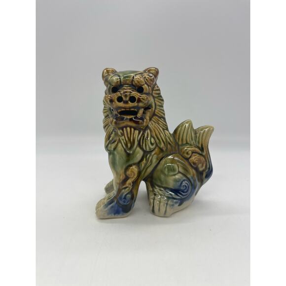 Unmarked | Accents | Vintage Japanese Majolica Style Shishi Foo Dog ...